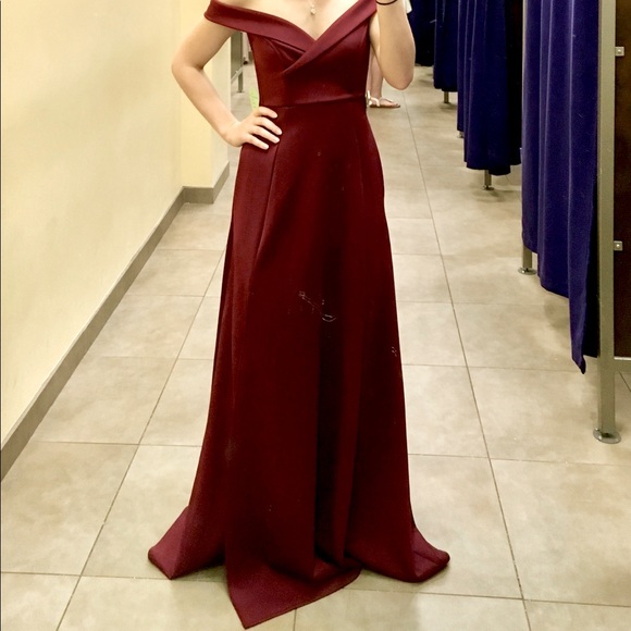 Dresses | Maroon Red Prom Dressbridesmaids Dress Size Small | Poshmark